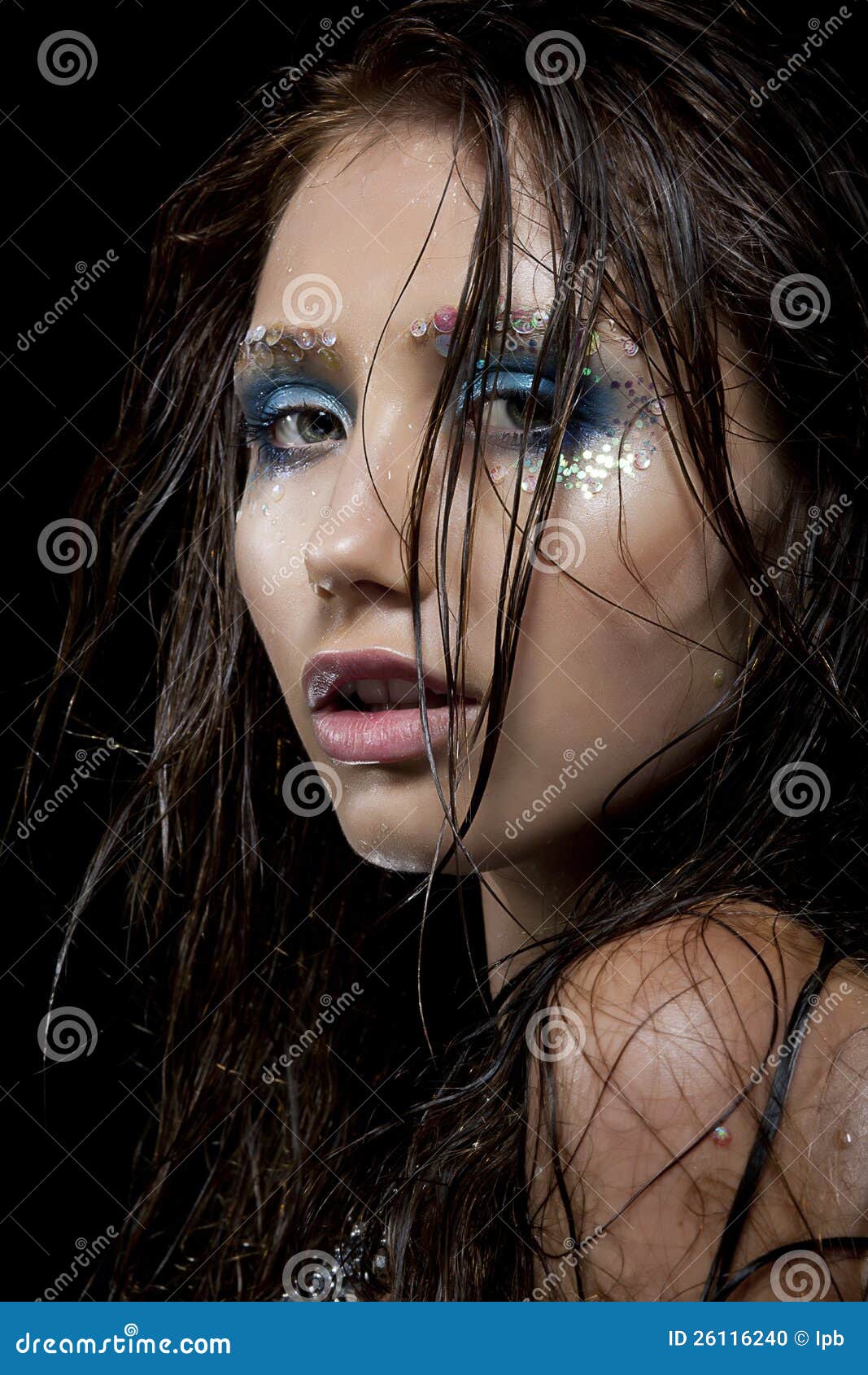Fresh Female Face - Conceptual Bright Makeup Stock Photo - Image of ...
