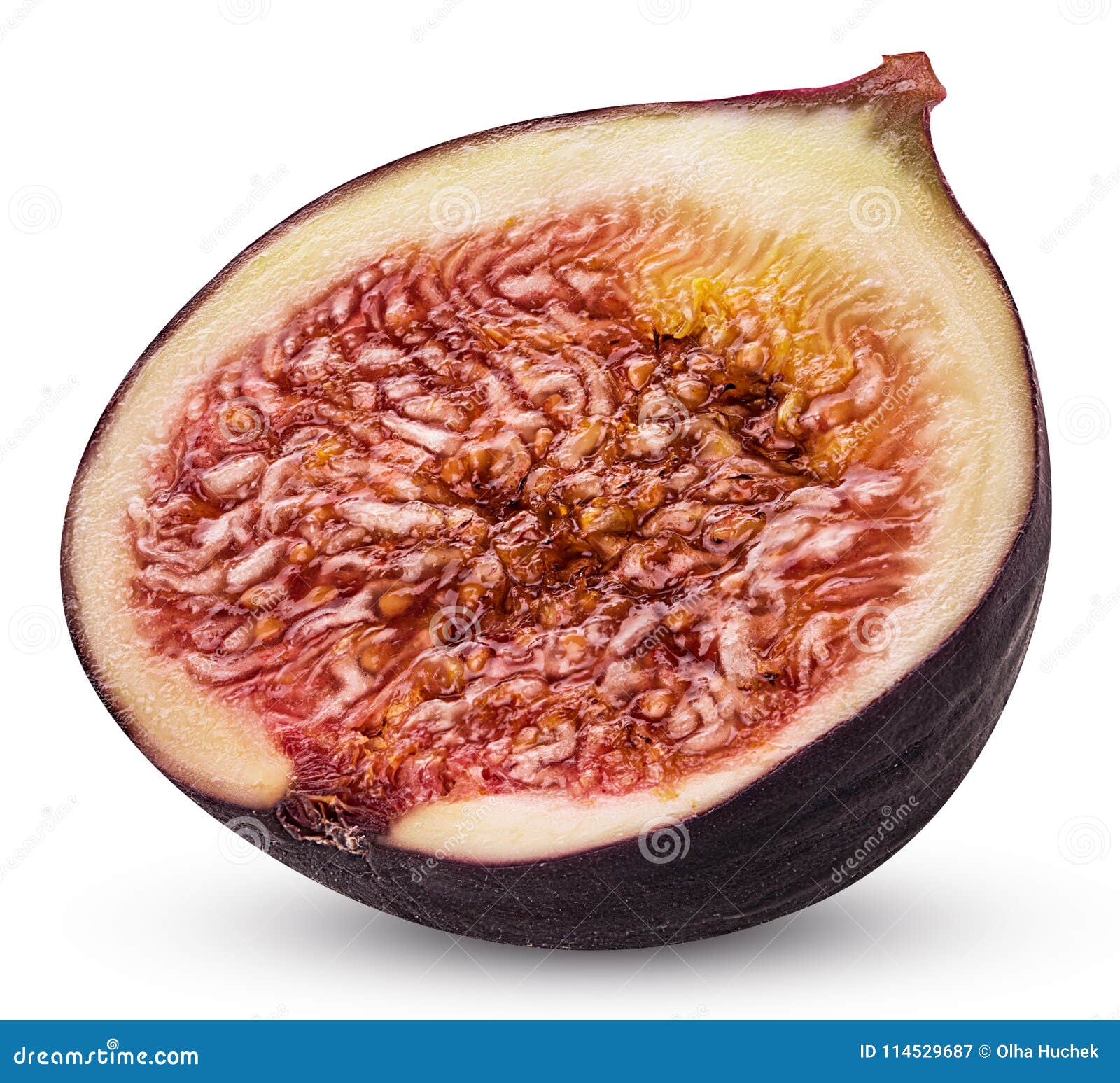 Fresh Figs Fruit Cut In Half Stock Image - Image of isolated, slice ...