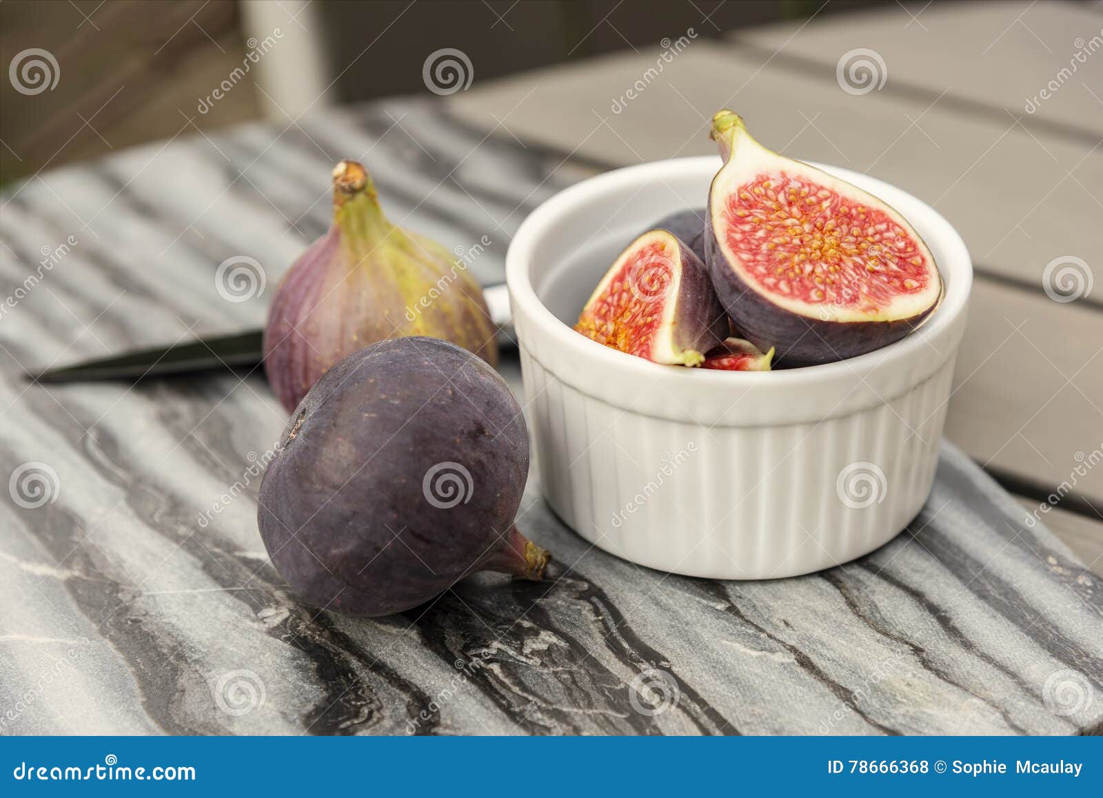 Fresh figs on table stock photo. Image of healthy, grocery - 78666368