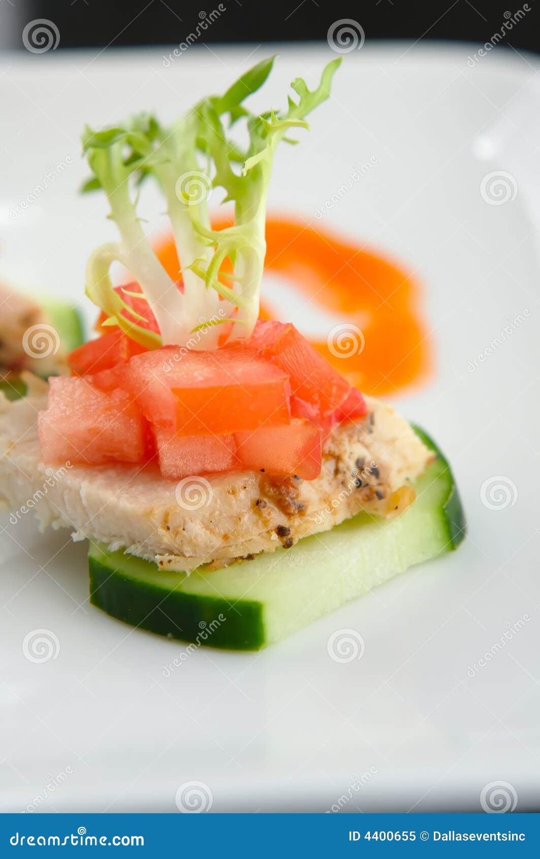 Fresh Finger Food of Chicken and Cucumber Stock Image - Image of chef ...
