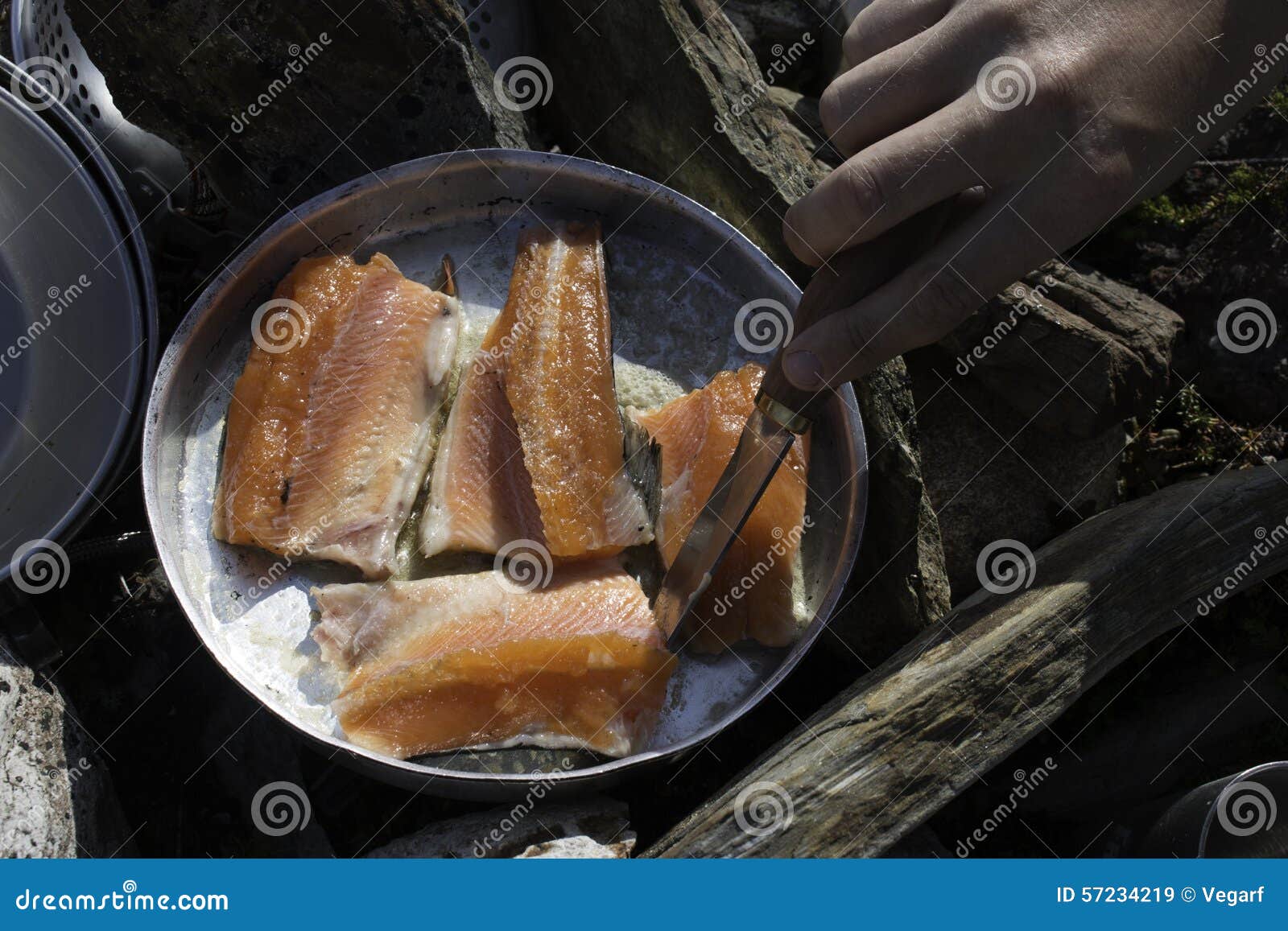 Fresh fish cooking stock image. Image of fishing, fresh - 57234219