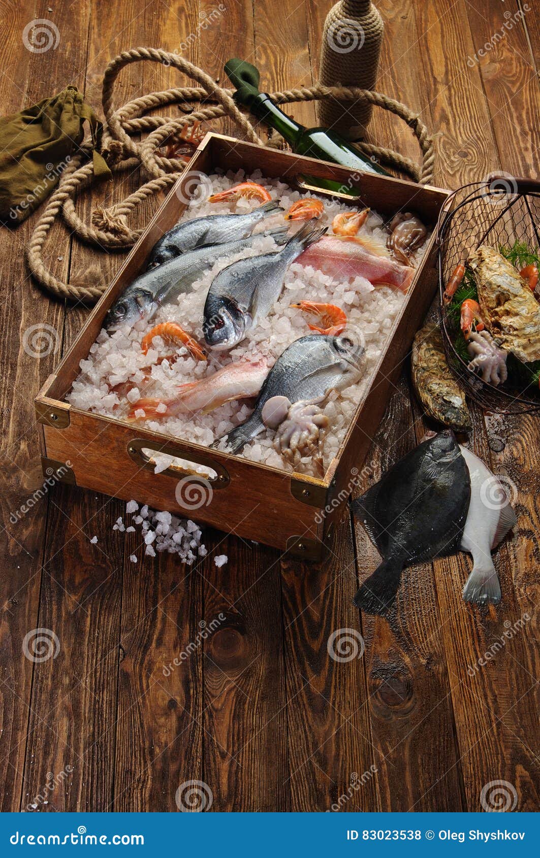 Fresh Fish in the Hold of a Ship Stock Photo - Image of oysters ...