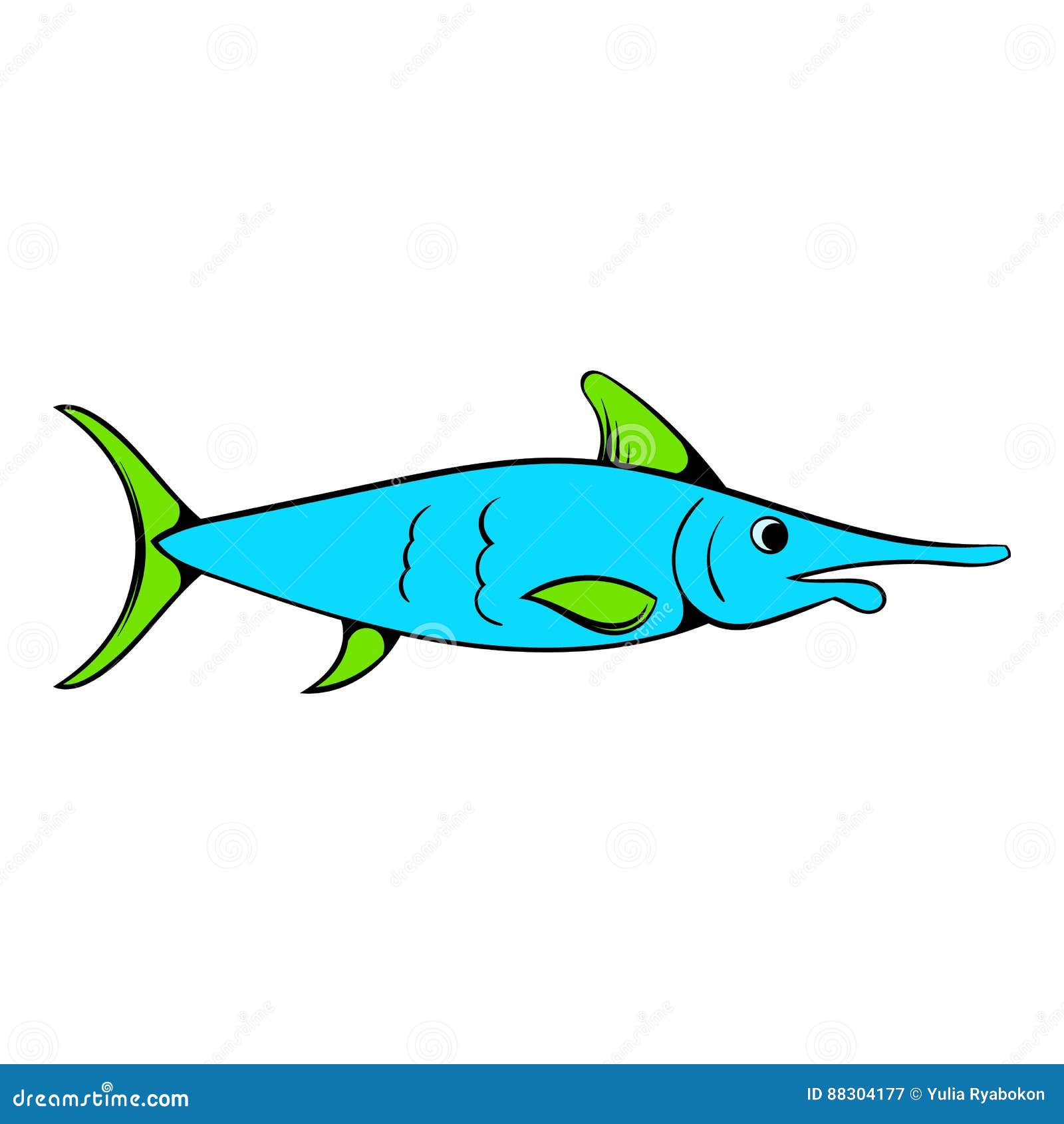 Fresh Fish Icon, Icon Cartoon Stock Vector - Illustration of cartoon ...