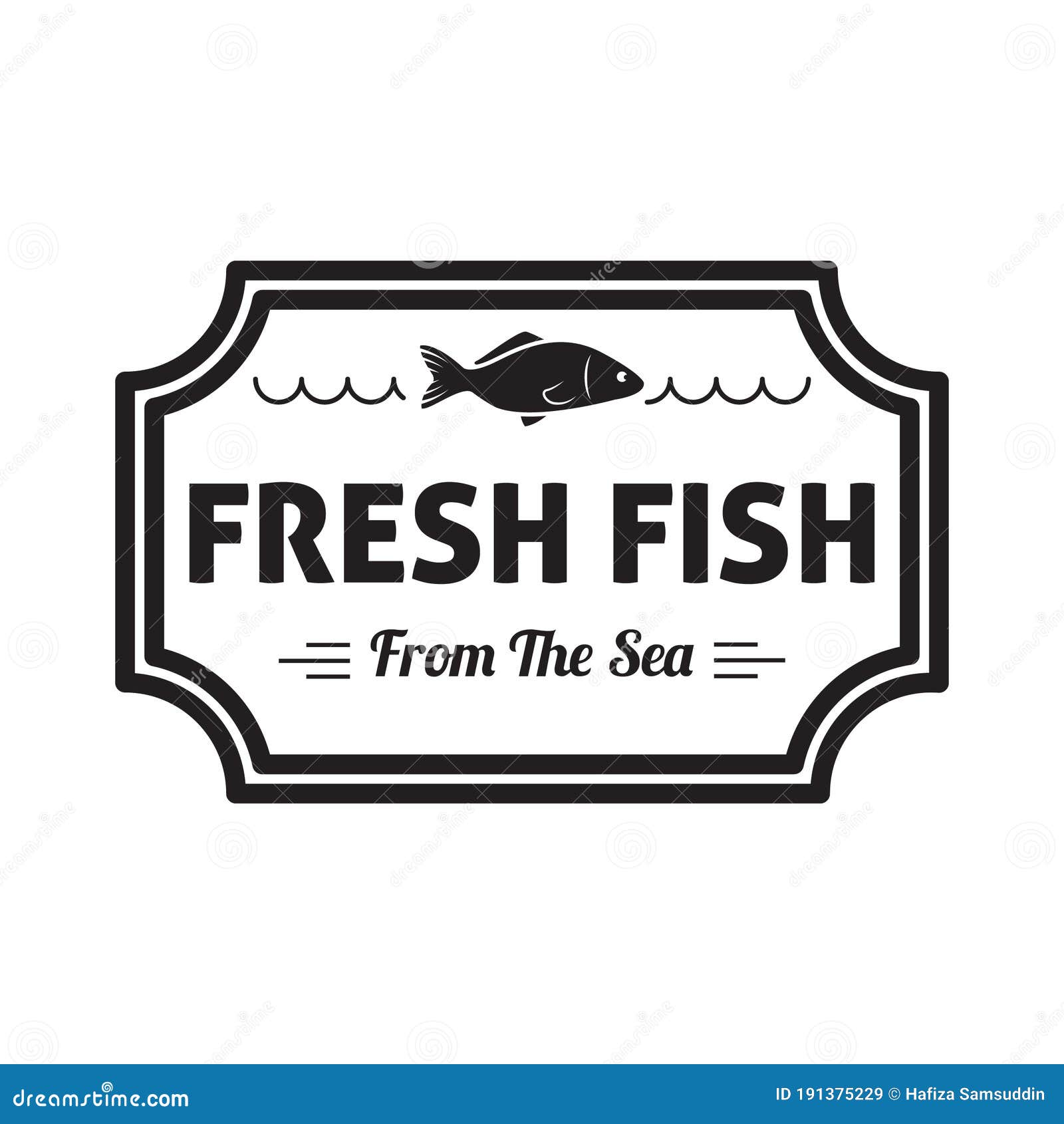 Fresh Fish Label. Vector Illustration Decorative Design Stock Vector ...