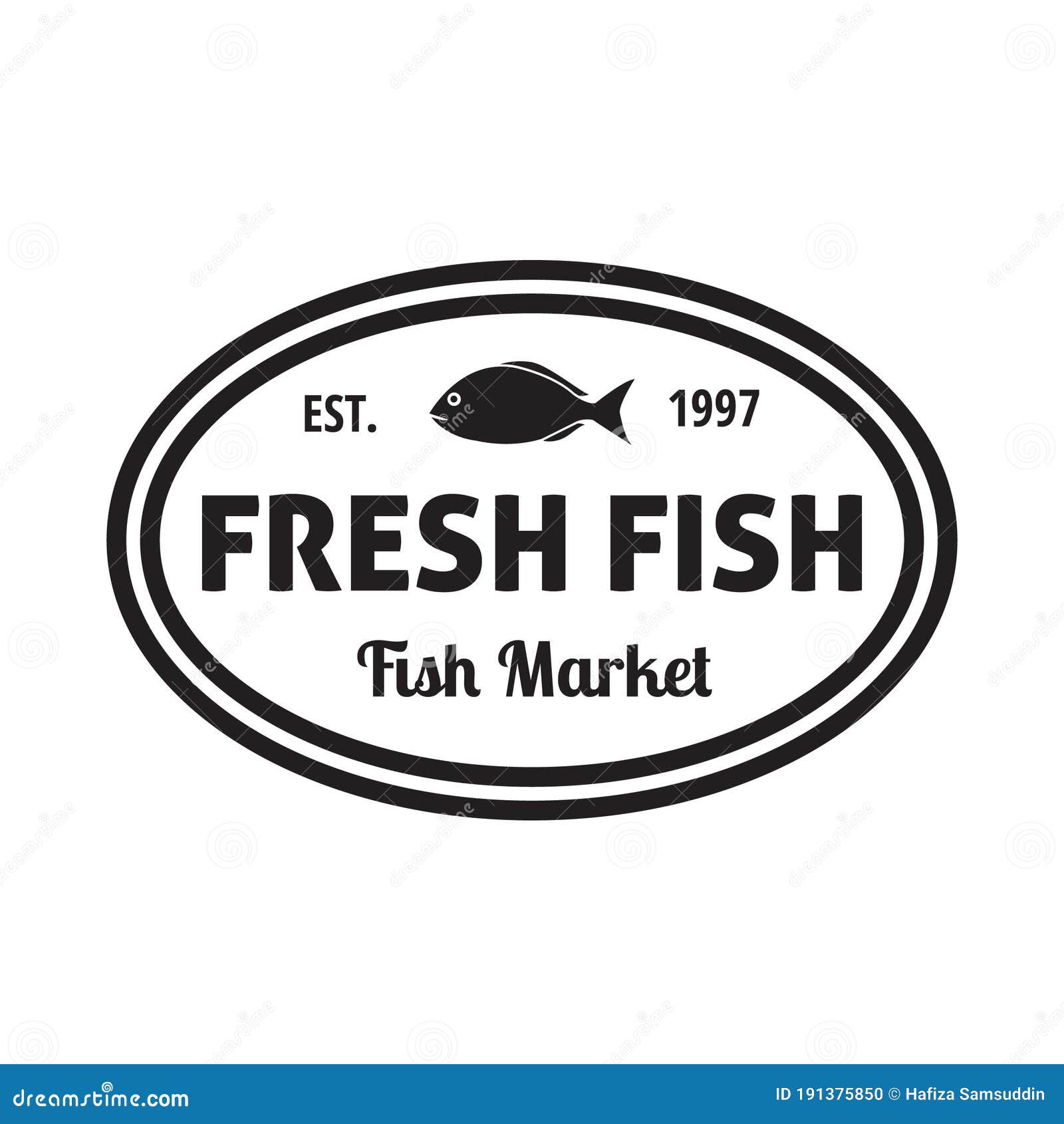 Fresh Fish Label. Vector Illustration Decorative Design Stock Vector ...