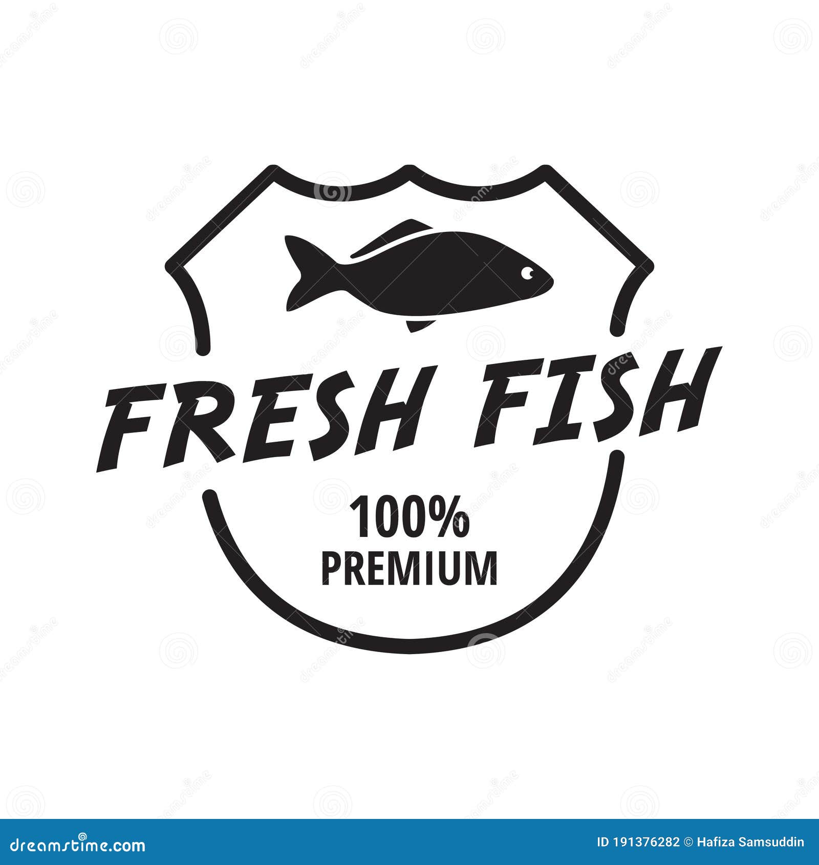 Fresh Fish Label. Vector Illustration Decorative Design Stock Vector ...