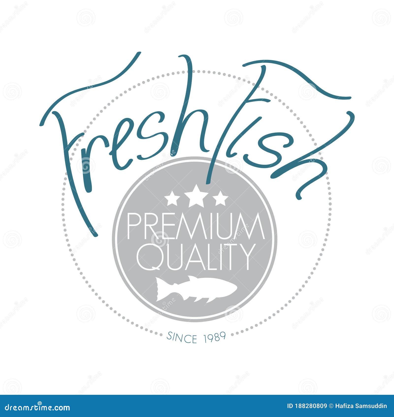 Fresh Fish Label. Vector Illustration Decorative Design Stock Vector ...