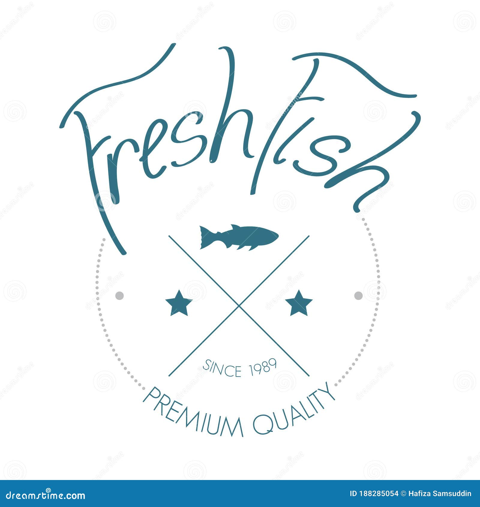Fresh Fish Label. Vector Illustration Decorative Design Stock Vector ...