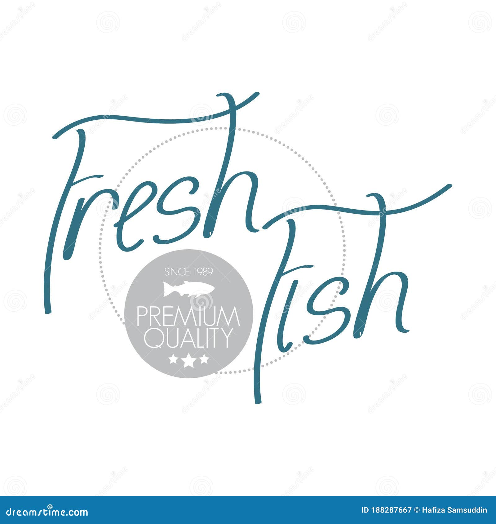 Fresh Fish Label. Vector Illustration Decorative Design Stock Vector ...
