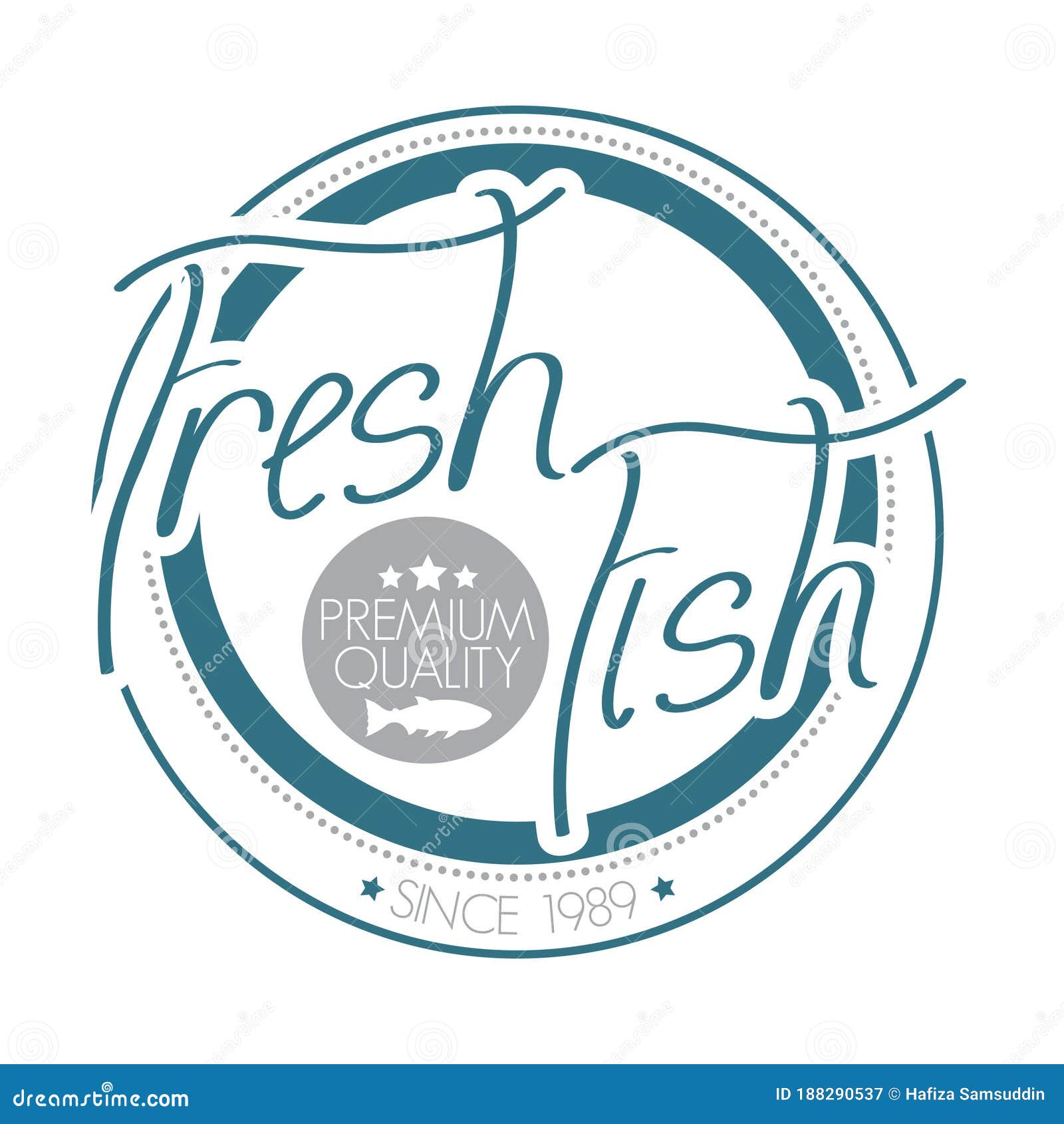 Fresh Fish Label. Vector Illustration Decorative Design Stock Vector ...