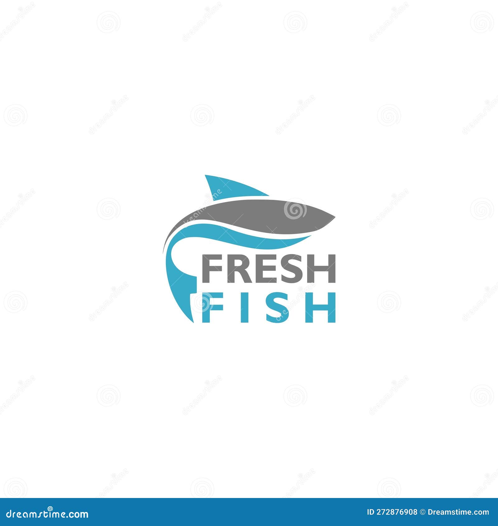 Fresh Fish Logo. Abstract Fish Icon Isolated on White Background Stock ...