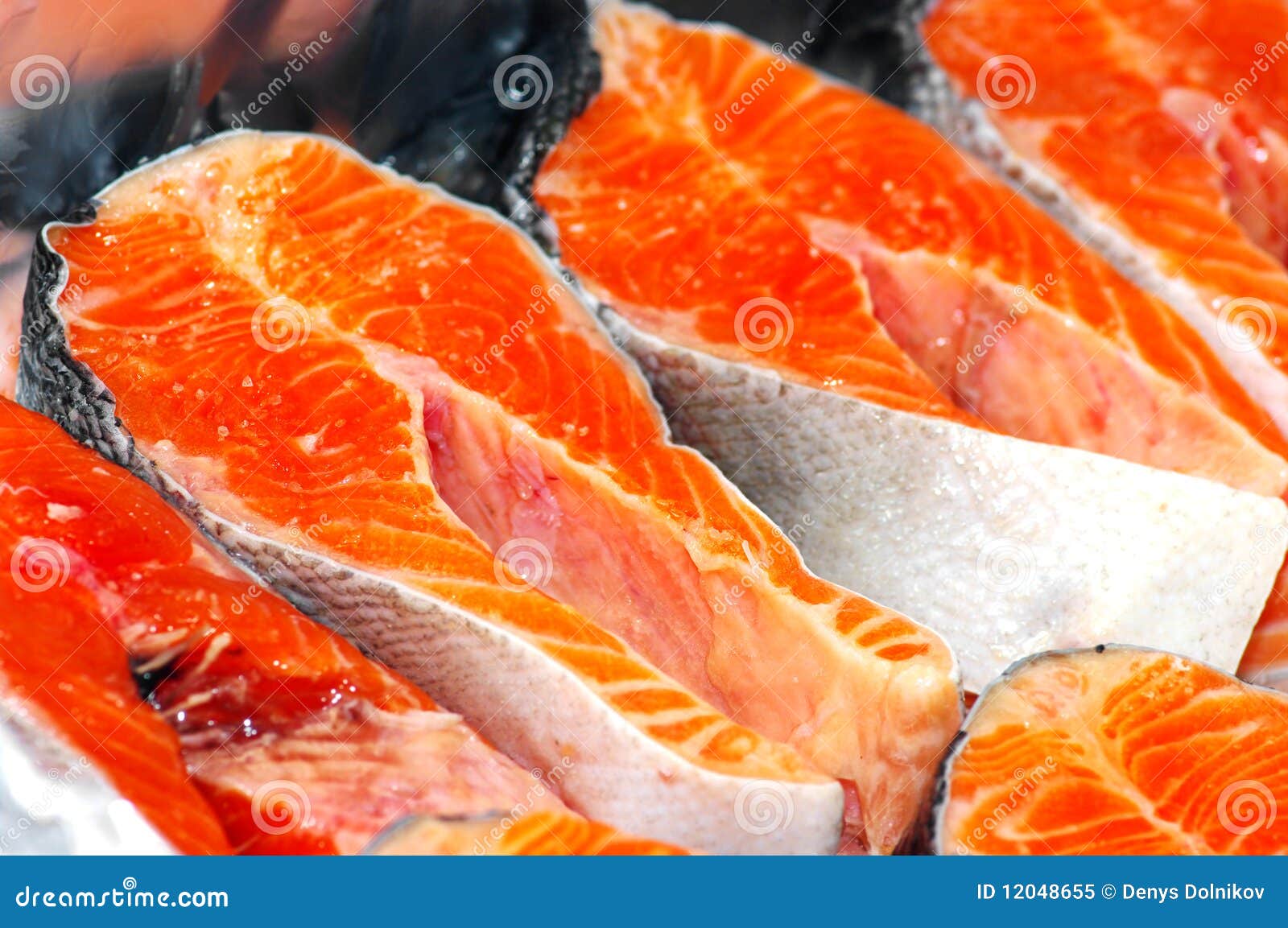 Fresh fish pieces. stock image. Image of cutting, board - 12048655