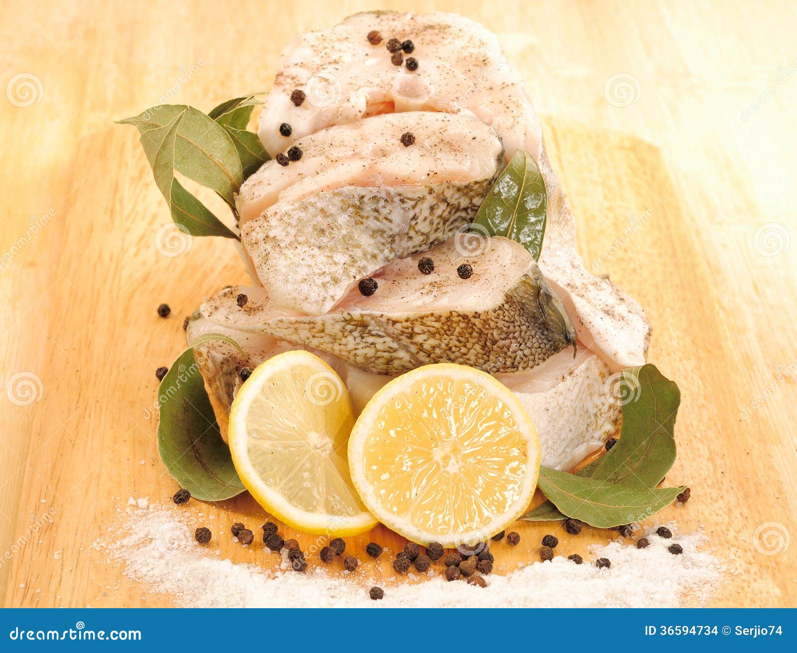 Fresh fish. stock photo. Image of cuisine, piece, ingredient - 36594734