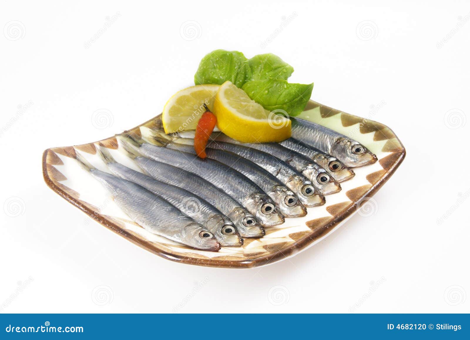 Fresh fish on plate stock photo. Image of oils, gourmet - 4682120