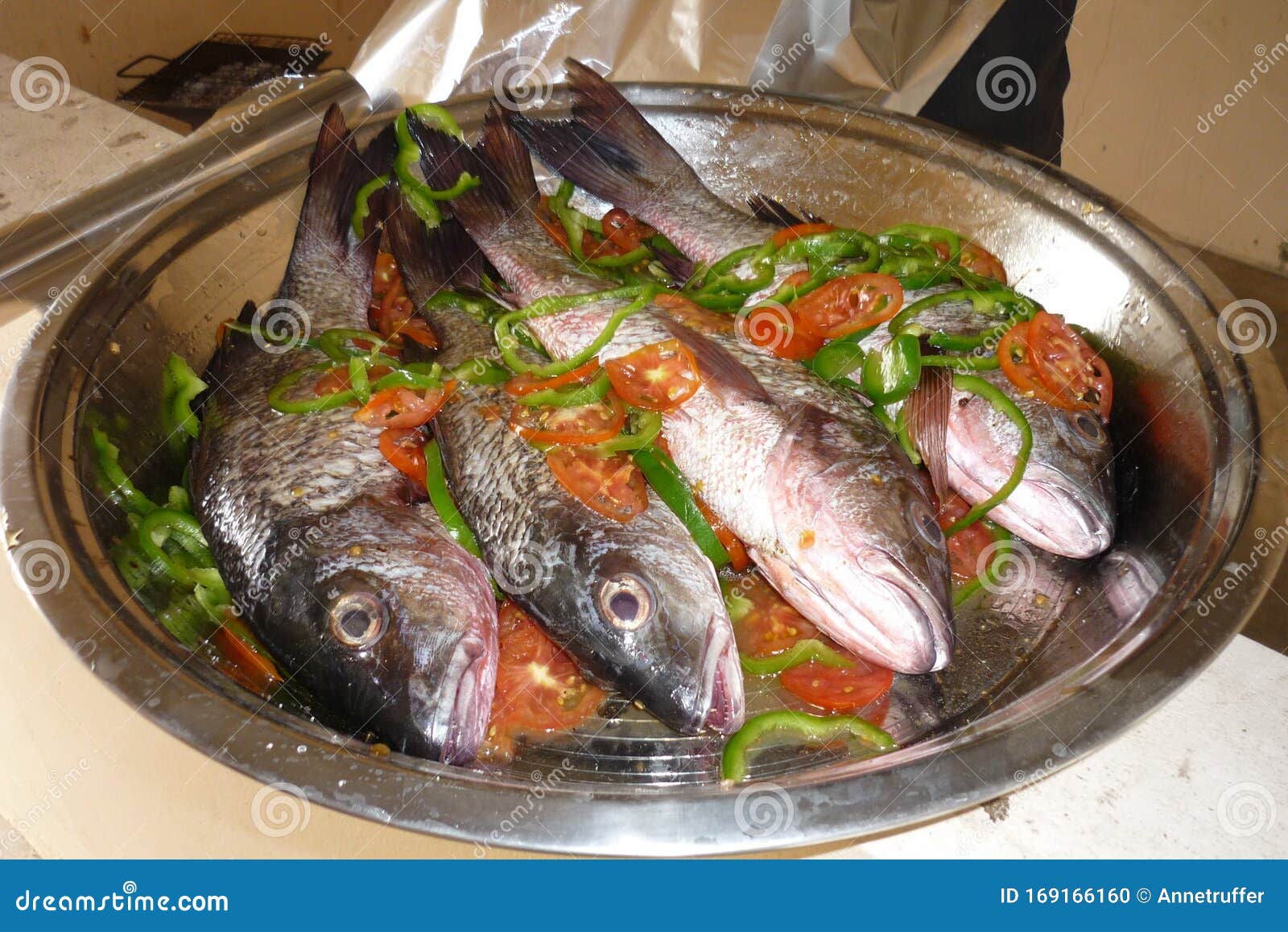 Fresh Fish on a Platter in Senegal Stock Photo - Image of senegal, fish ...
