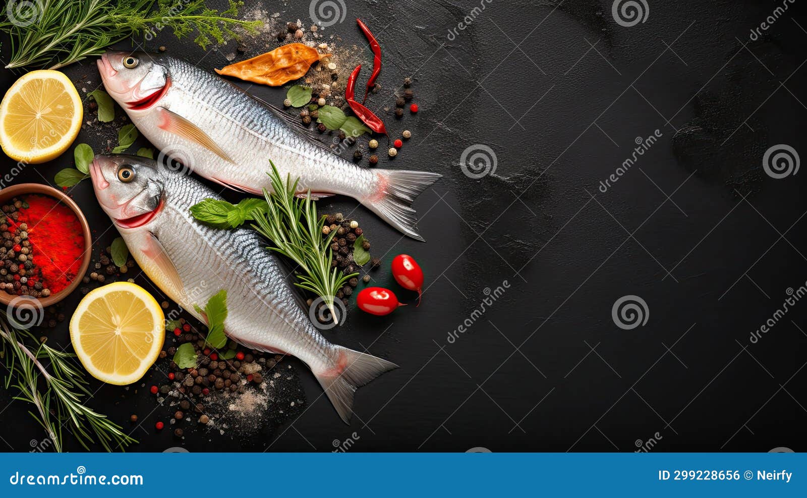 Fresh Fish Ready for Cooking Stock Photo - Image of kitchen, spice ...