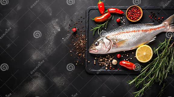 Fresh Fish Ready for Cooking Stock Image - Image of onion, cooking ...