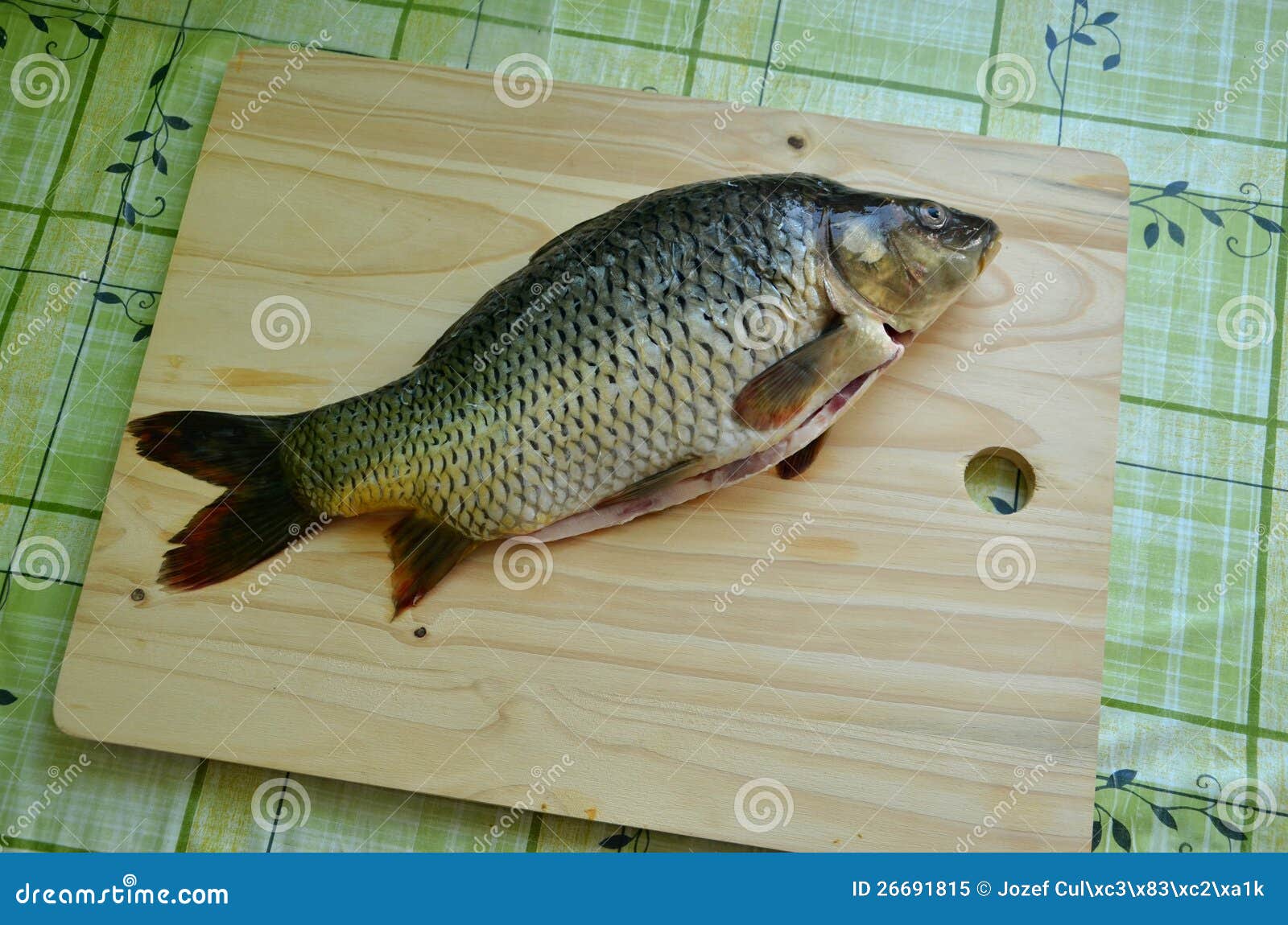 Fresh fish on the table stock image. Image of carp, seafood - 26691815