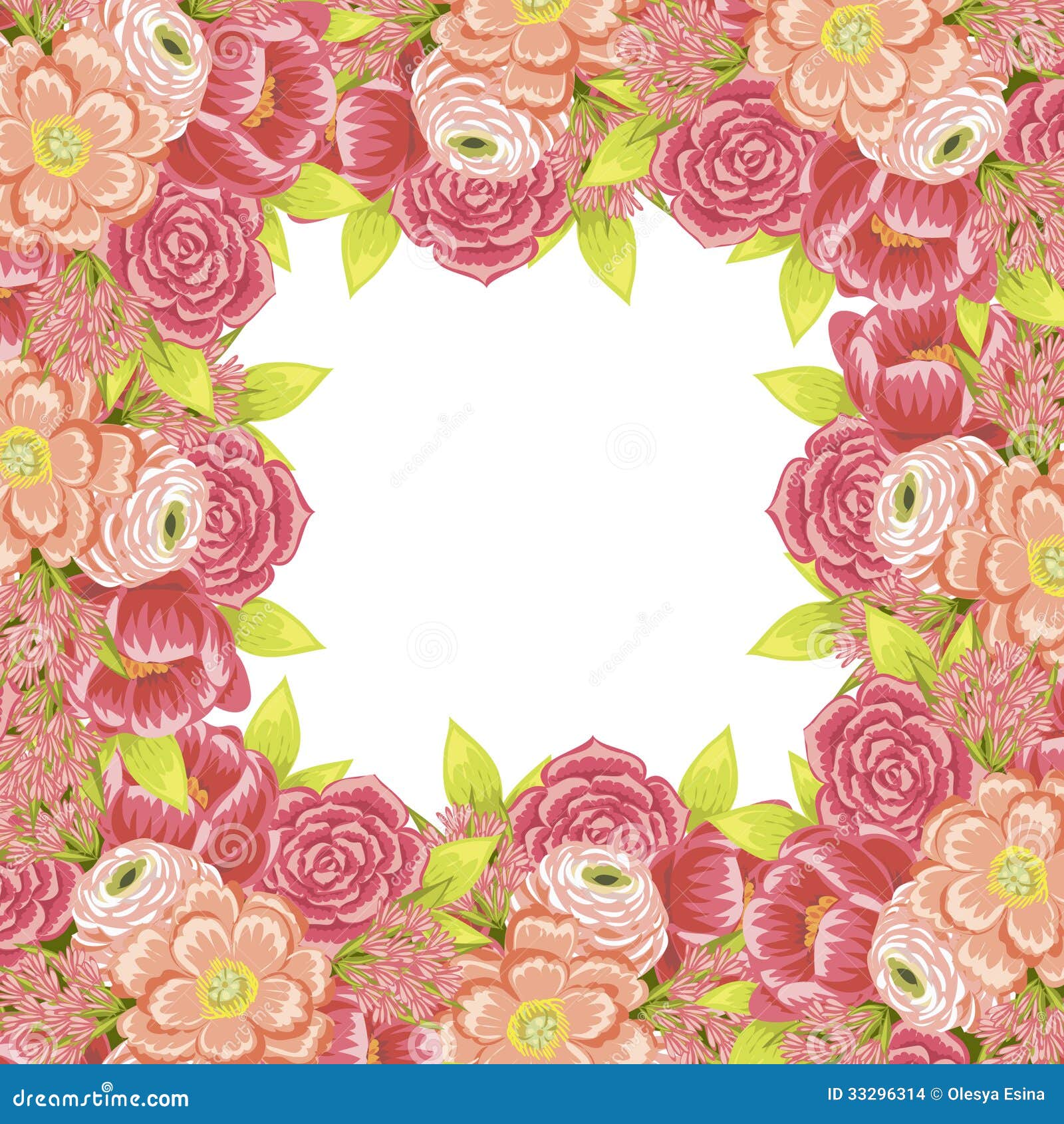 Fresh flower background stock vector. Illustration of frame - 33296314