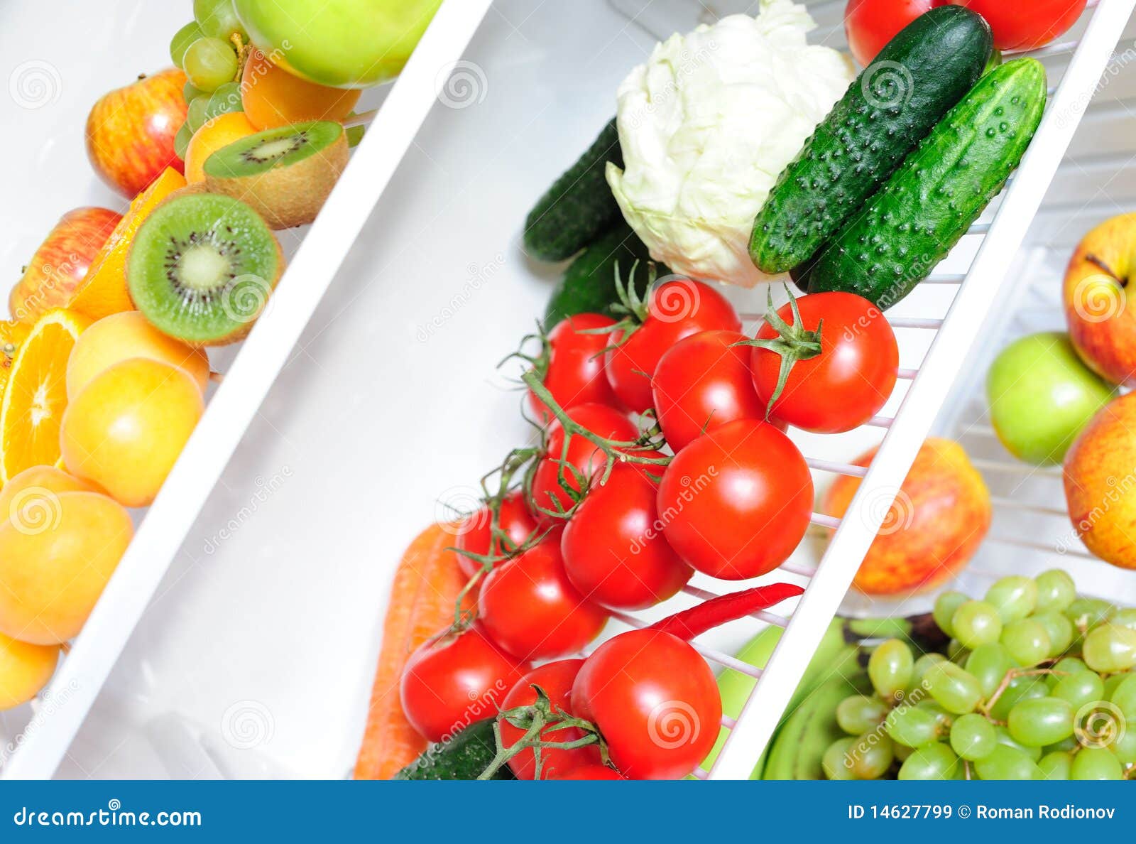 Fresh food in the fridge stock image. Image of fridge - 14627799