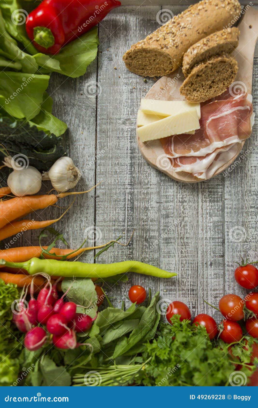 Fresh food on the table stock photo. Image of close, bread - 49269228