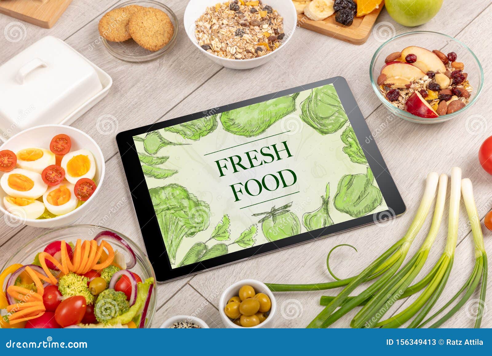 Fresh food on the table stock image. Image of recipe - 156349413