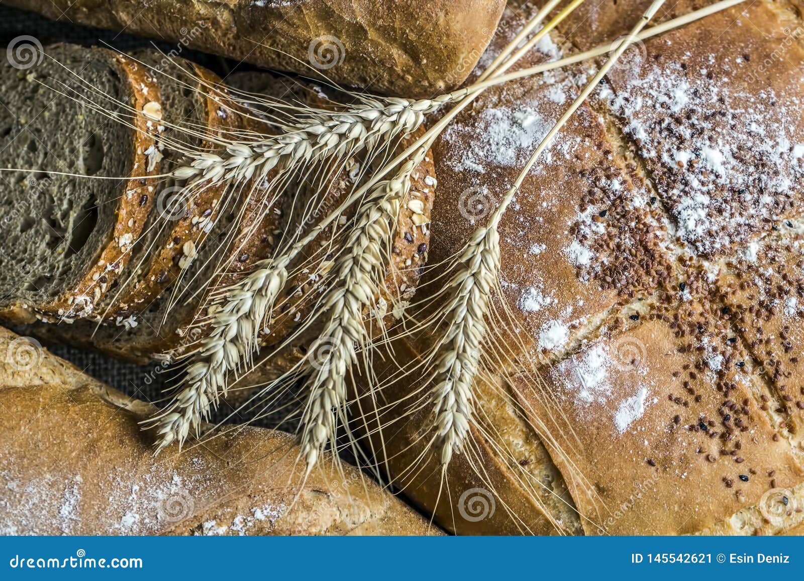 Fresh Fragrant Bread on the Table. Food Concept Stock Image - Image of ...