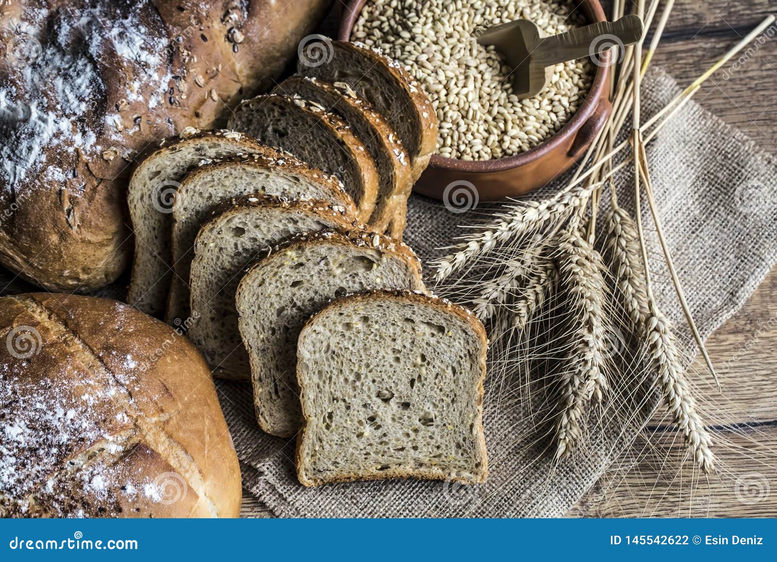 Fresh Fragrant Bread on the Table. Food Concept Stock Photo - Image of ...