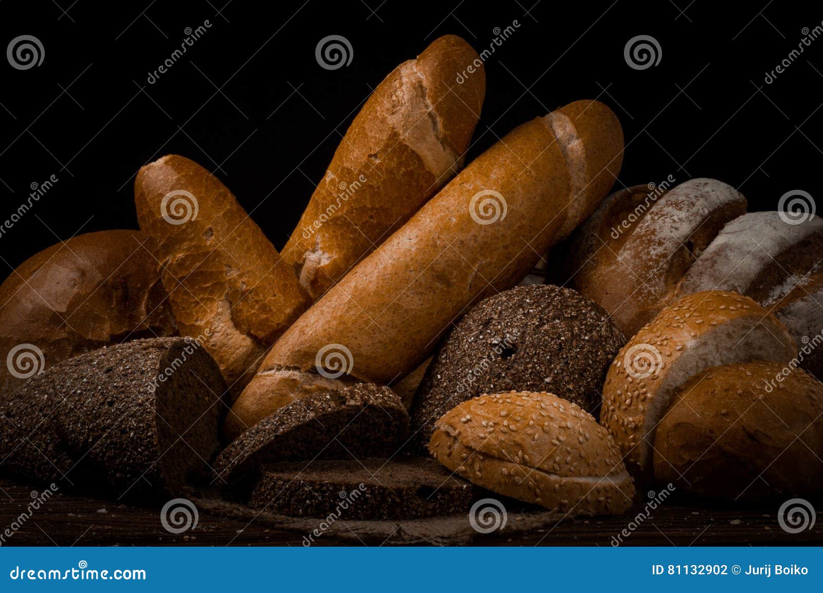 Fresh Fragrant Bread on the Table. Food Concept Stock Photo - Image of ...