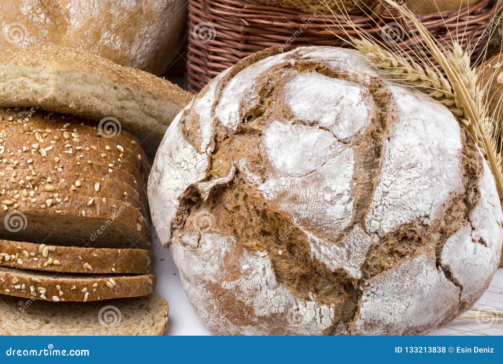 Fresh Fragrant Bread on the Table. Stock Photo - Image of closeup ...