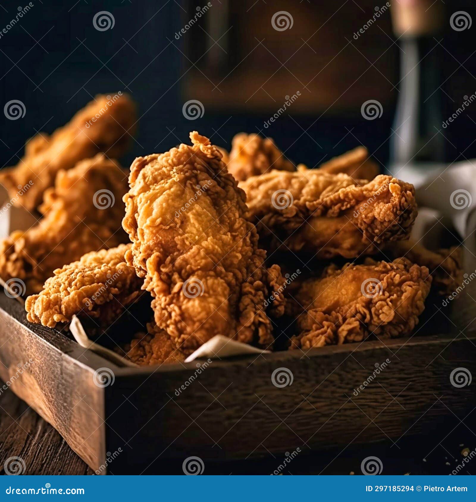 Fresh Fried Chicken Wings in a Plate Stock Photo - Image of baked ...