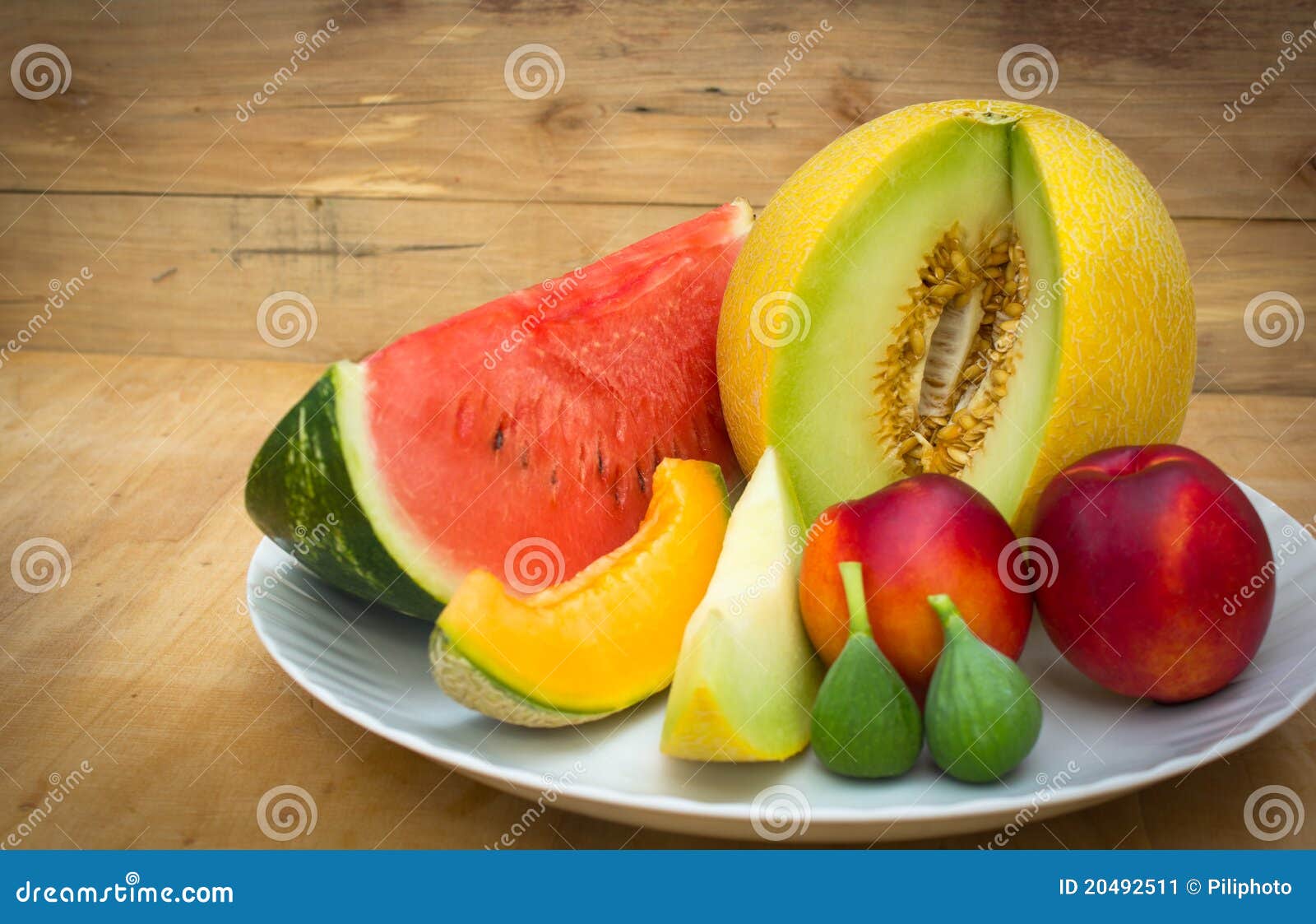 Fresh fruit stock image. Image of wood, plate, summer - 20492511