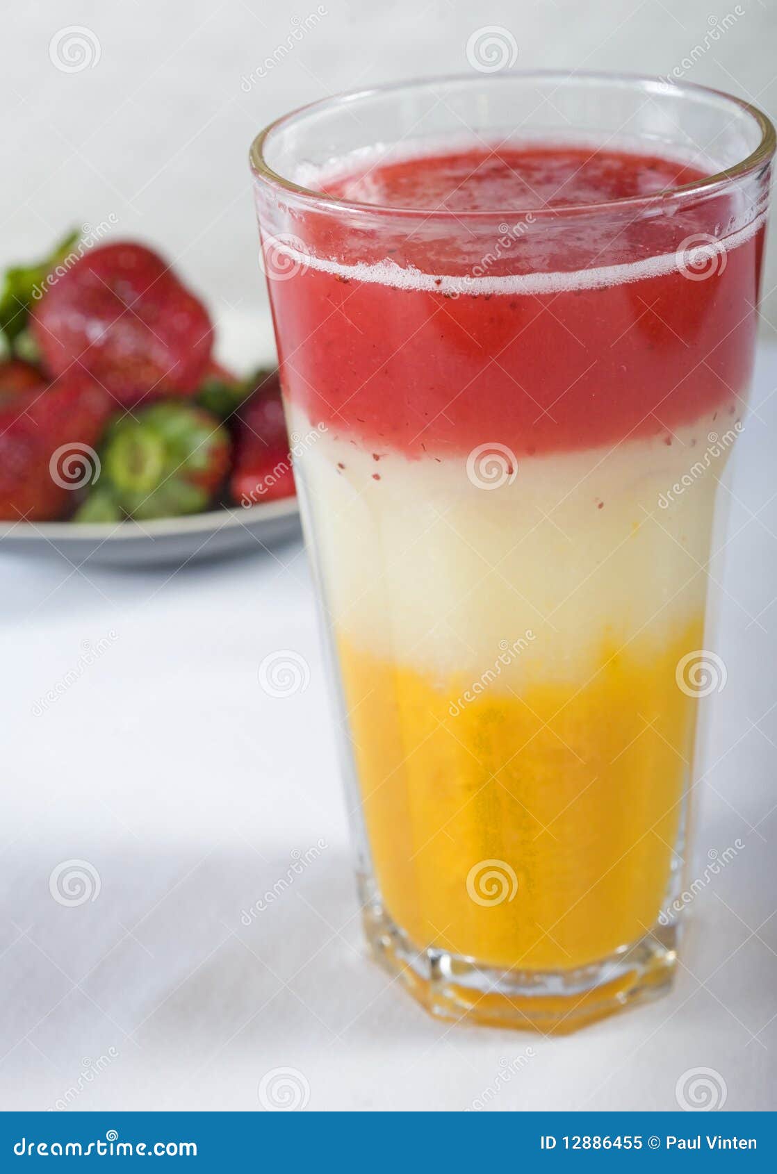 Fresh fruit cocktail stock image. Image of table, layers - 12886455