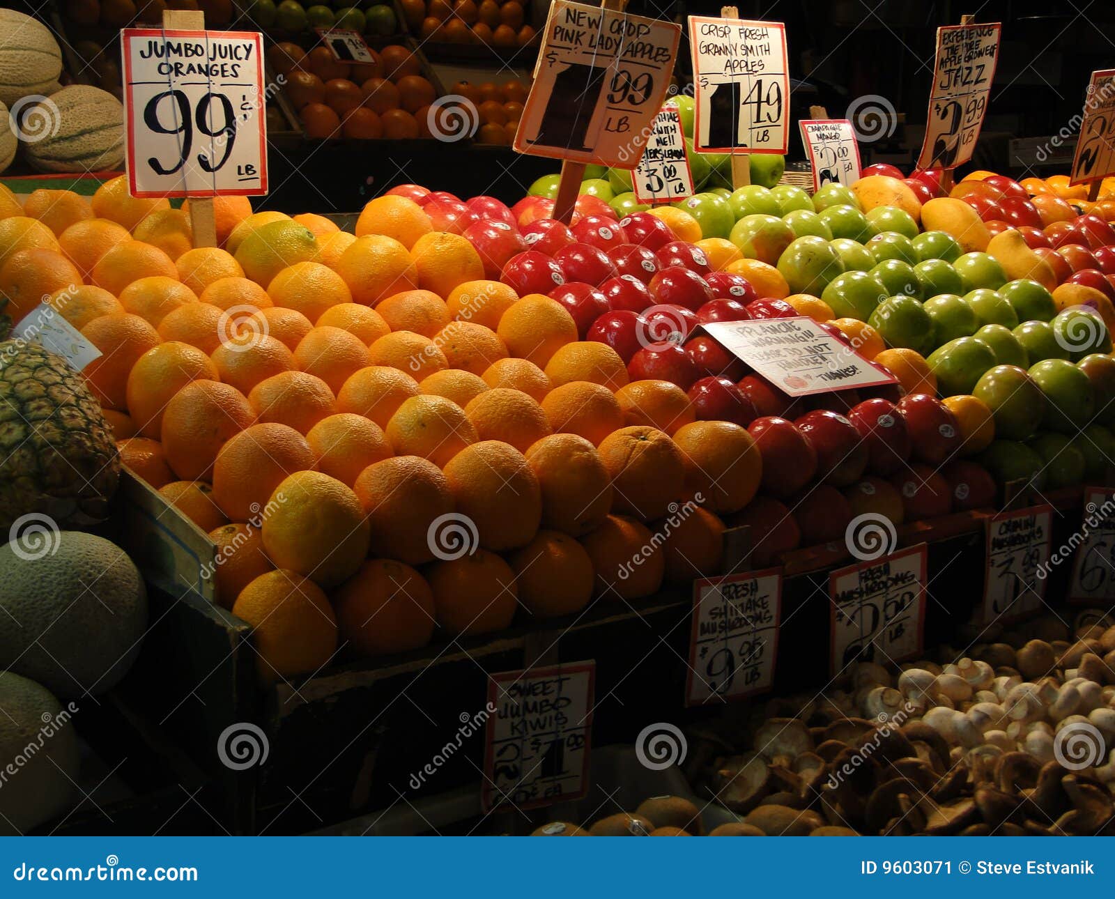 Fresh Fruit on Display at Farmer S Market Stock Image - Image of ...