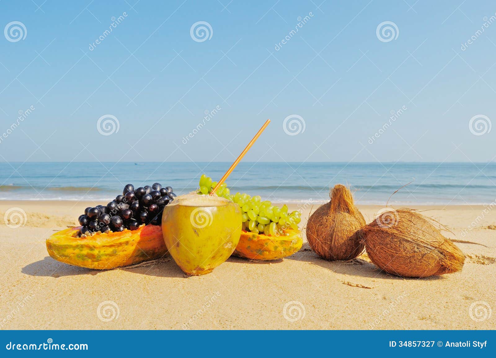 Fresh Fruit stock image. Image of beach, ocean, coconut - 34857327
