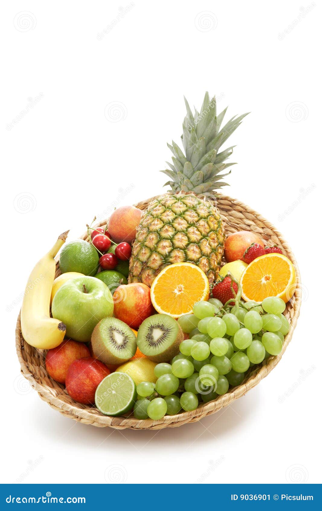 Fresh fruit in a group stock image. Image of pineapple - 9036901