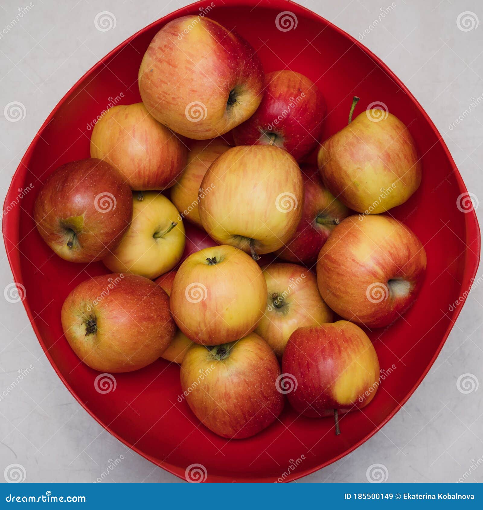 Lots of Fresh Red Apples on the Table Stock Image - Image of ...
