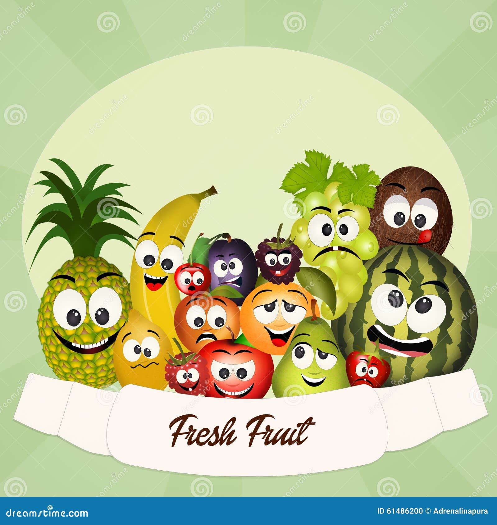 Fresh fruit stock illustration. Illustration of strawberry - 61486200