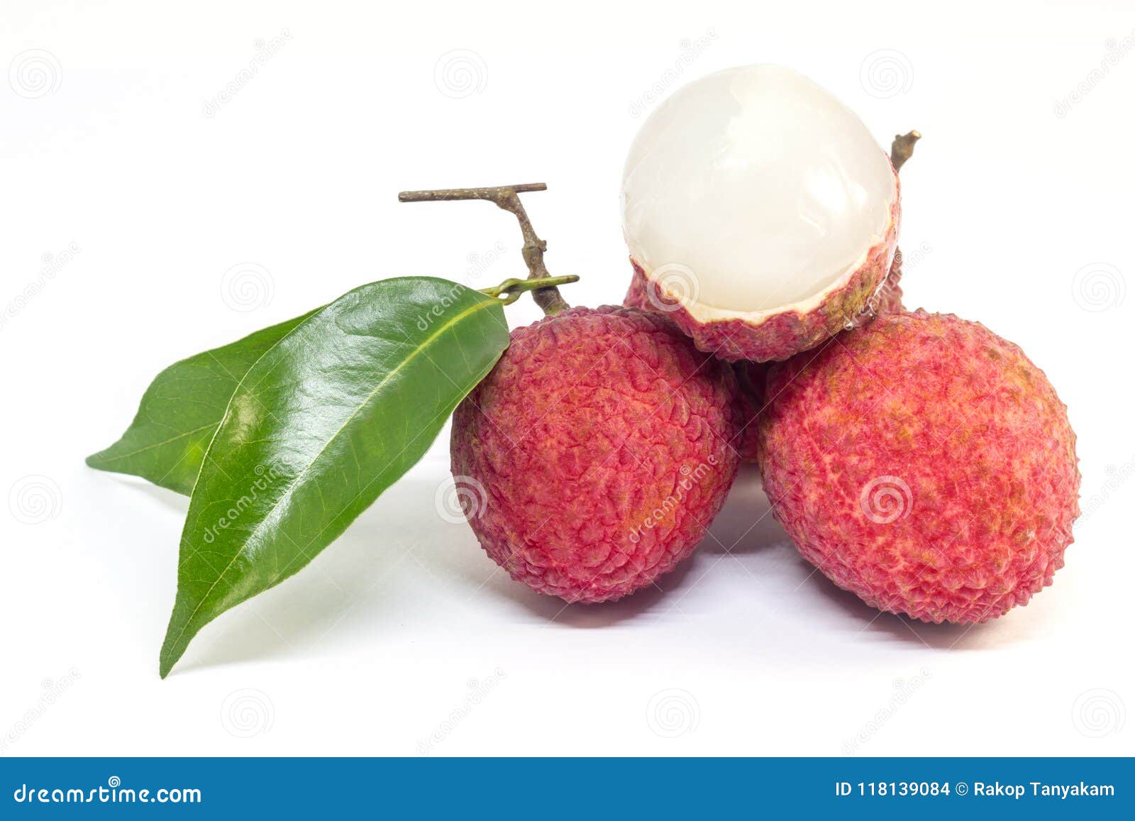 Fresh Fruit Lychee on White Background Stock Photo - Image of freshness ...
