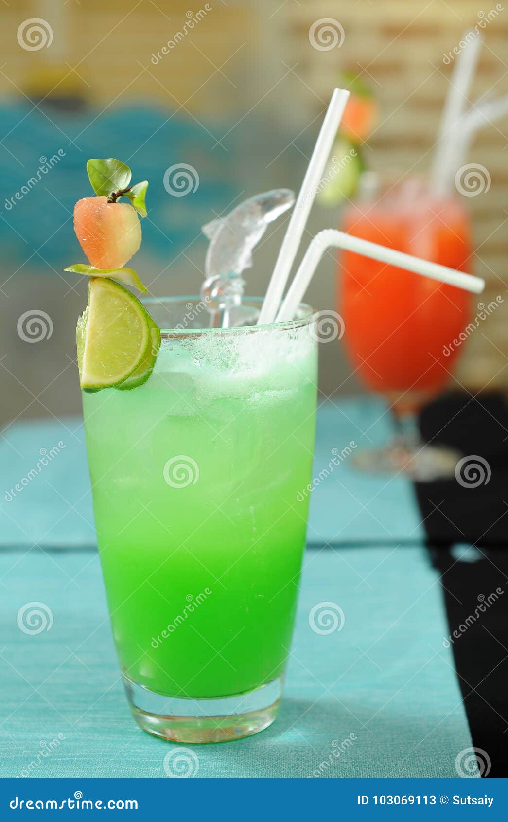 Fresh fruit mocktail stock image. Image of glass, drink - 103069113
