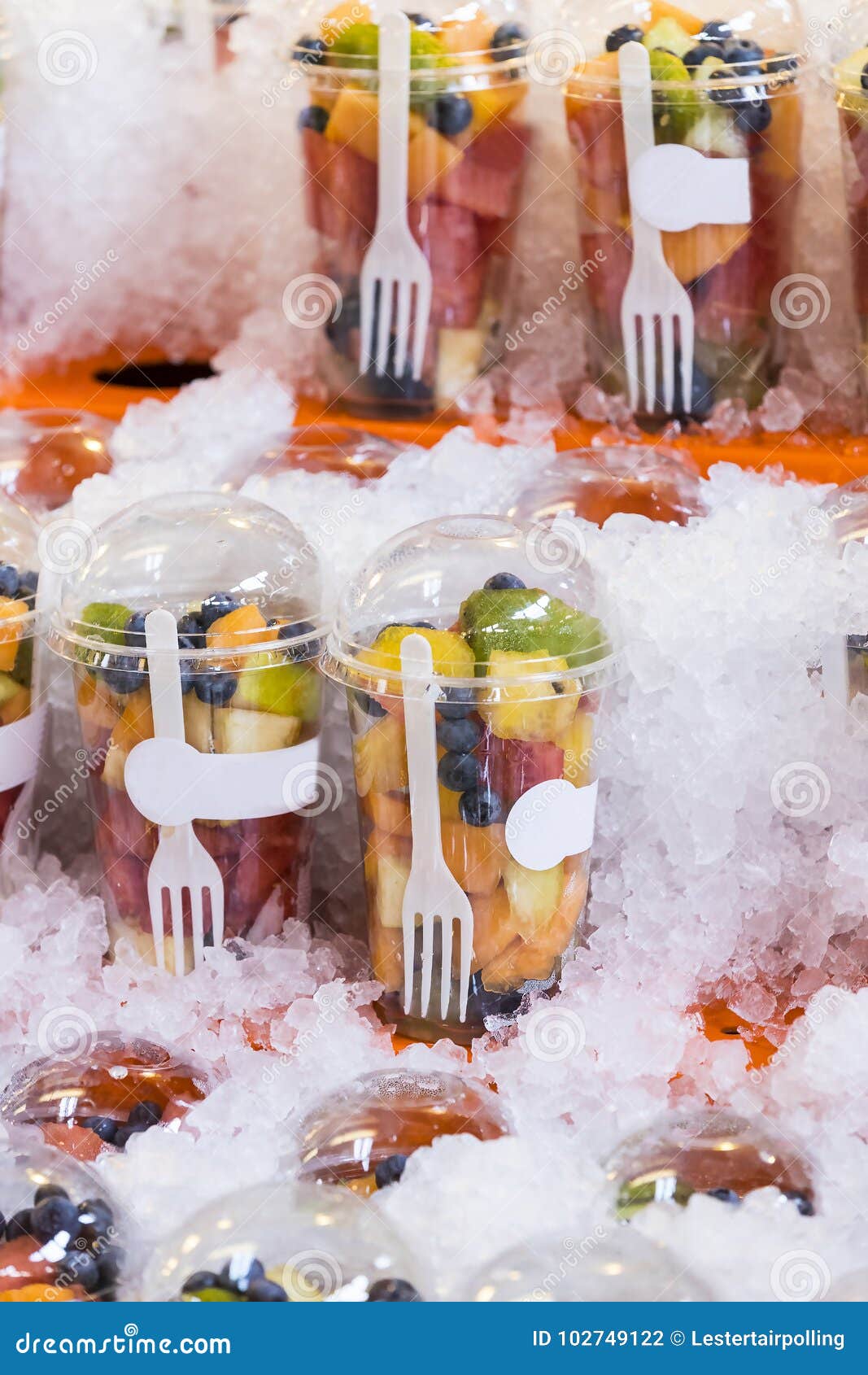 Fresh Fruit in Plastic Cups Stock Photo - Image of raspberry, cups ...