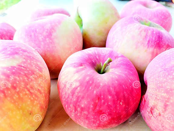 Fresh fruit. Red apples stock photo. Image of colourful - 192374734