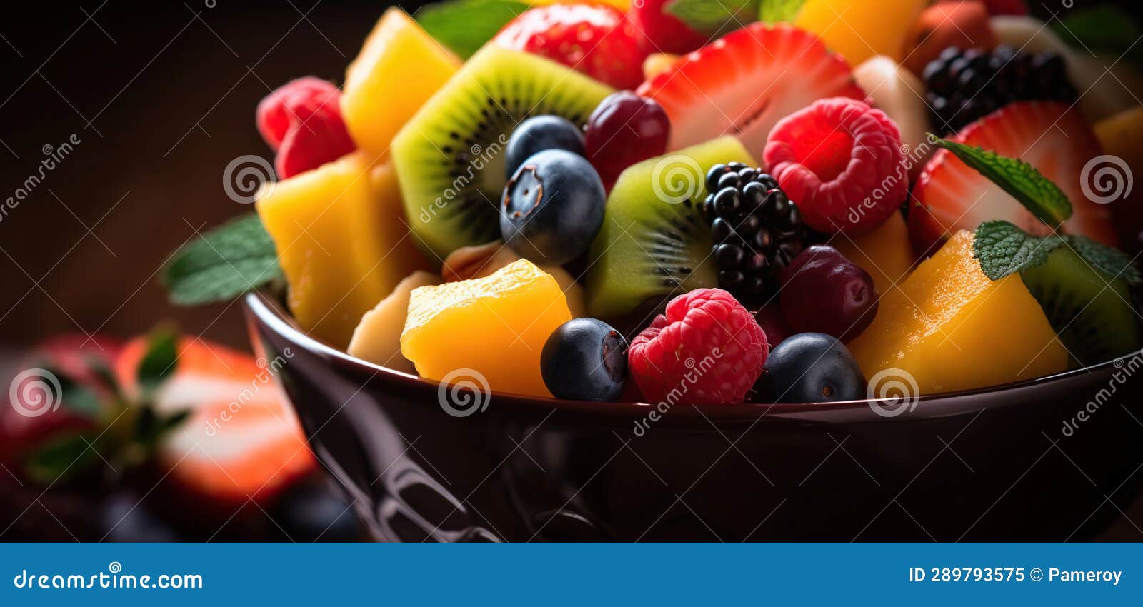 A Fresh Fruit Salad Bursting with Flavor. Generative AI Stock ...