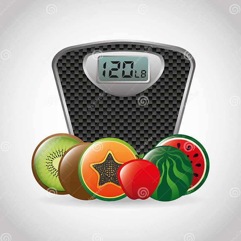 Fresh fruit with scale stock vector. Illustration of organic - 85372760