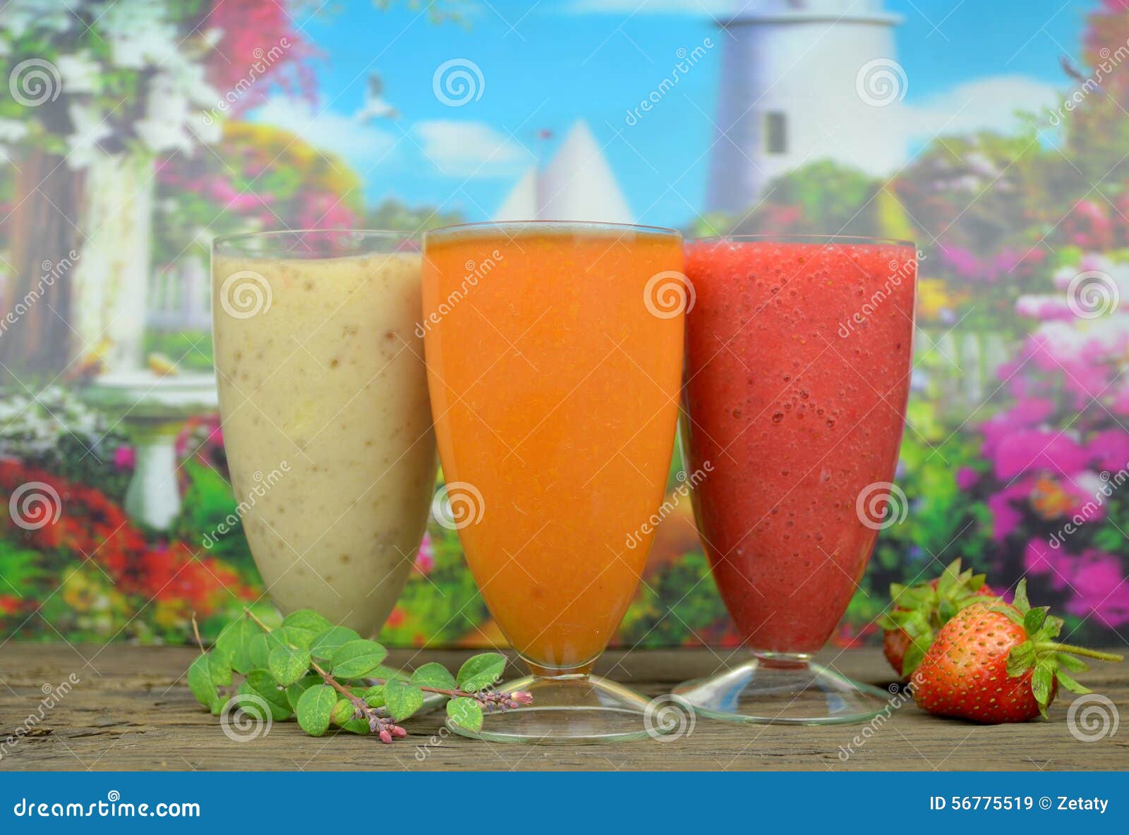 Fresh fruit smoothies stock image. Image of drinks, cold - 56775519