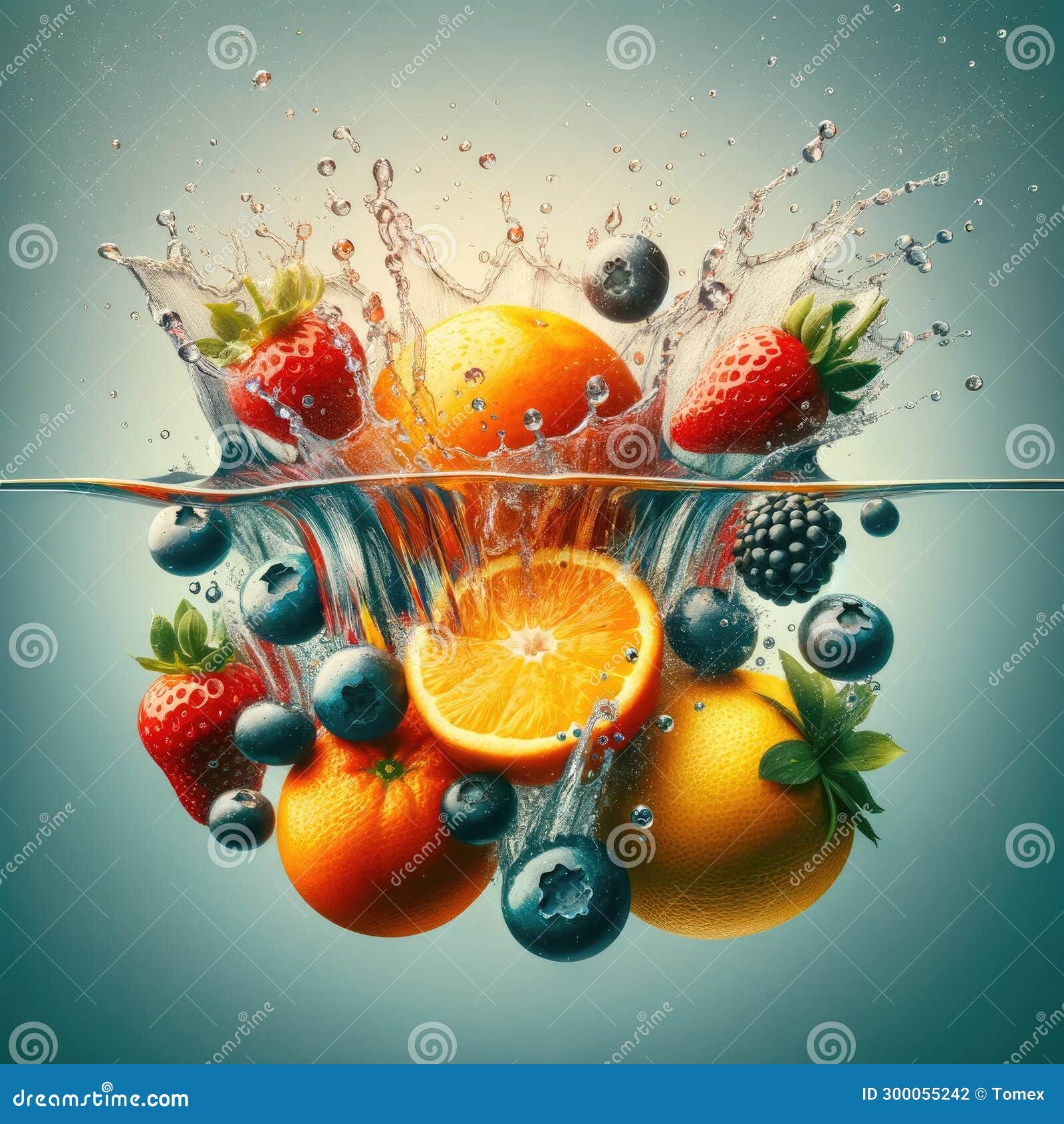 Fresh fruit with splash stock photo. Image of dynamic - 300055242