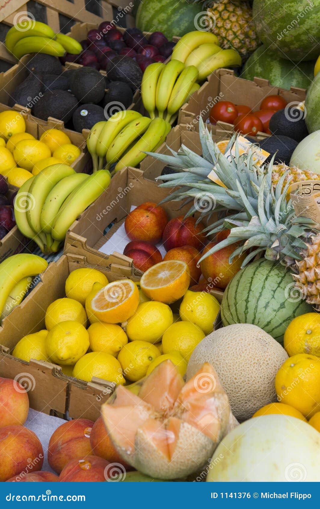 Fresh Fruit Stand stock photo. Image of nutritous, fresh - 1141376