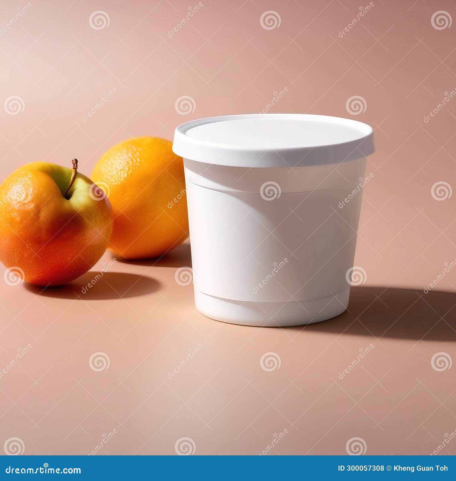 Fresh Fruit Yoghurt, Generic Blank Product Packaging Mockup Photo Stock ...