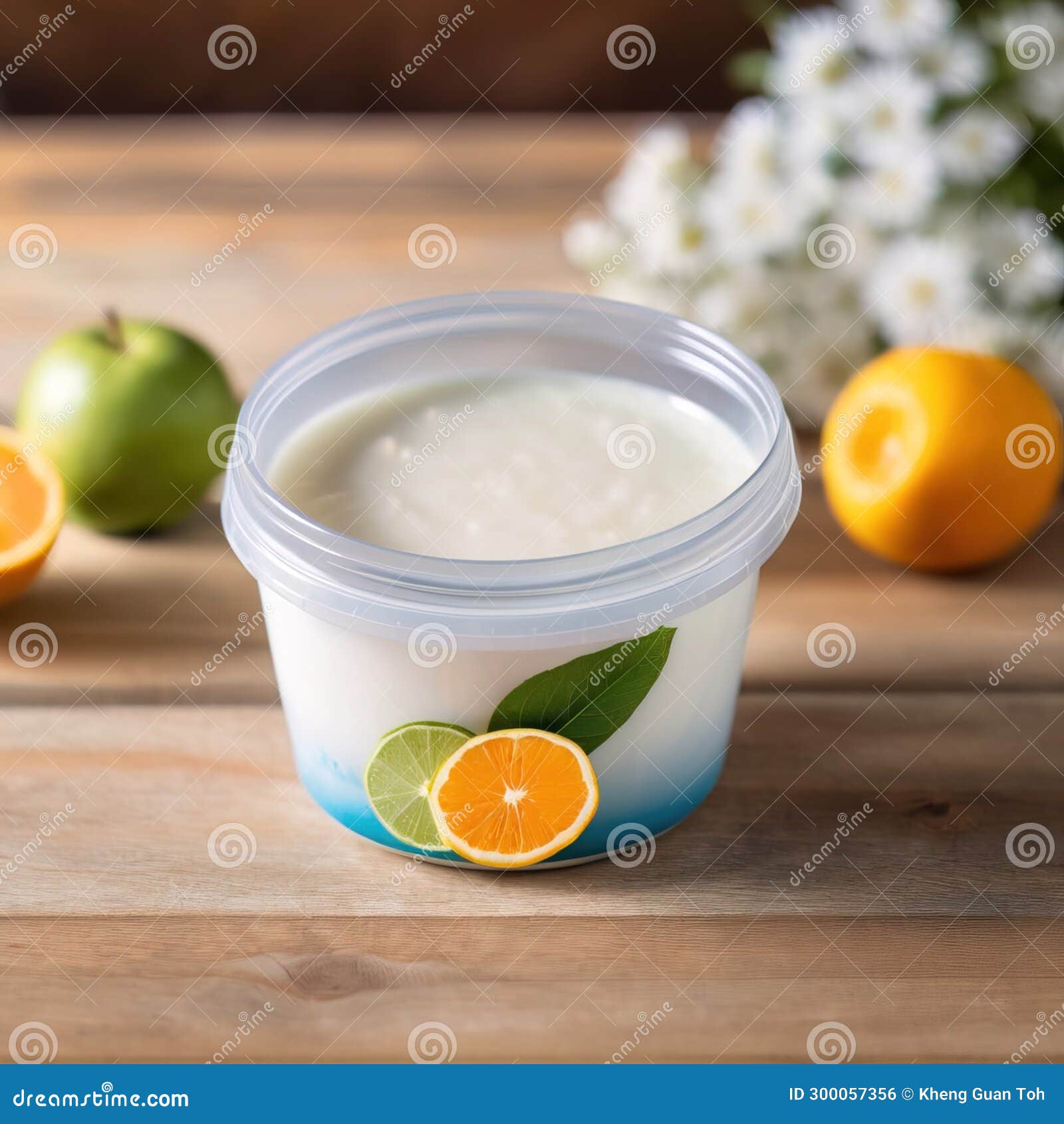 Fresh Fruit Yoghurt, Generic Blank Product Packaging Mockup Photo Stock ...