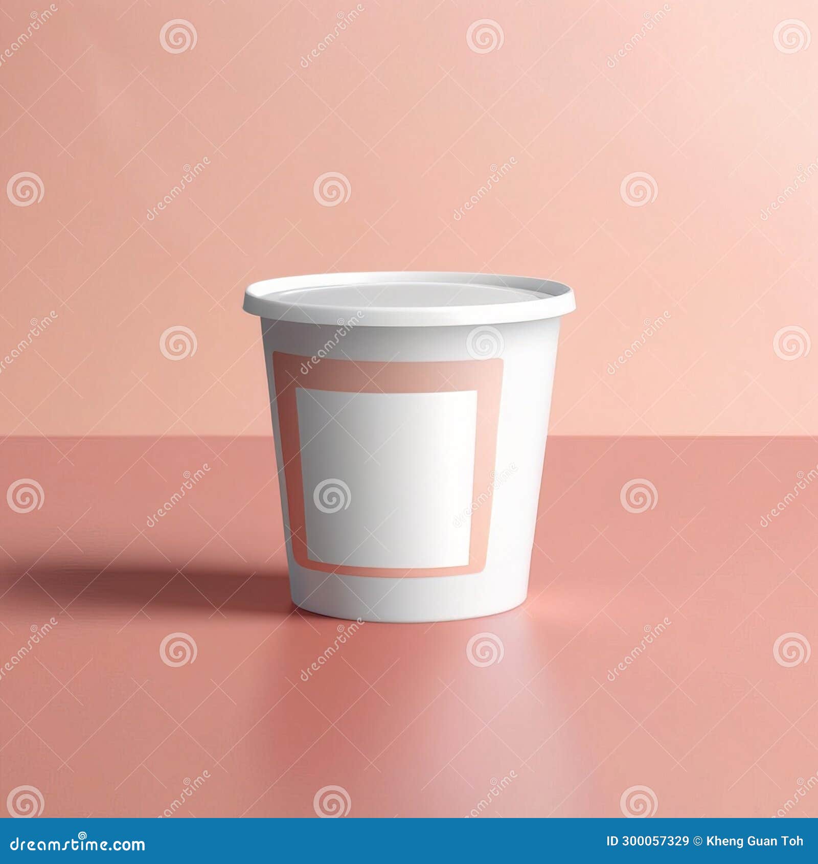 Fresh Fruit Yoghurt, Generic Blank Product Packaging Mockup Photo Stock ...